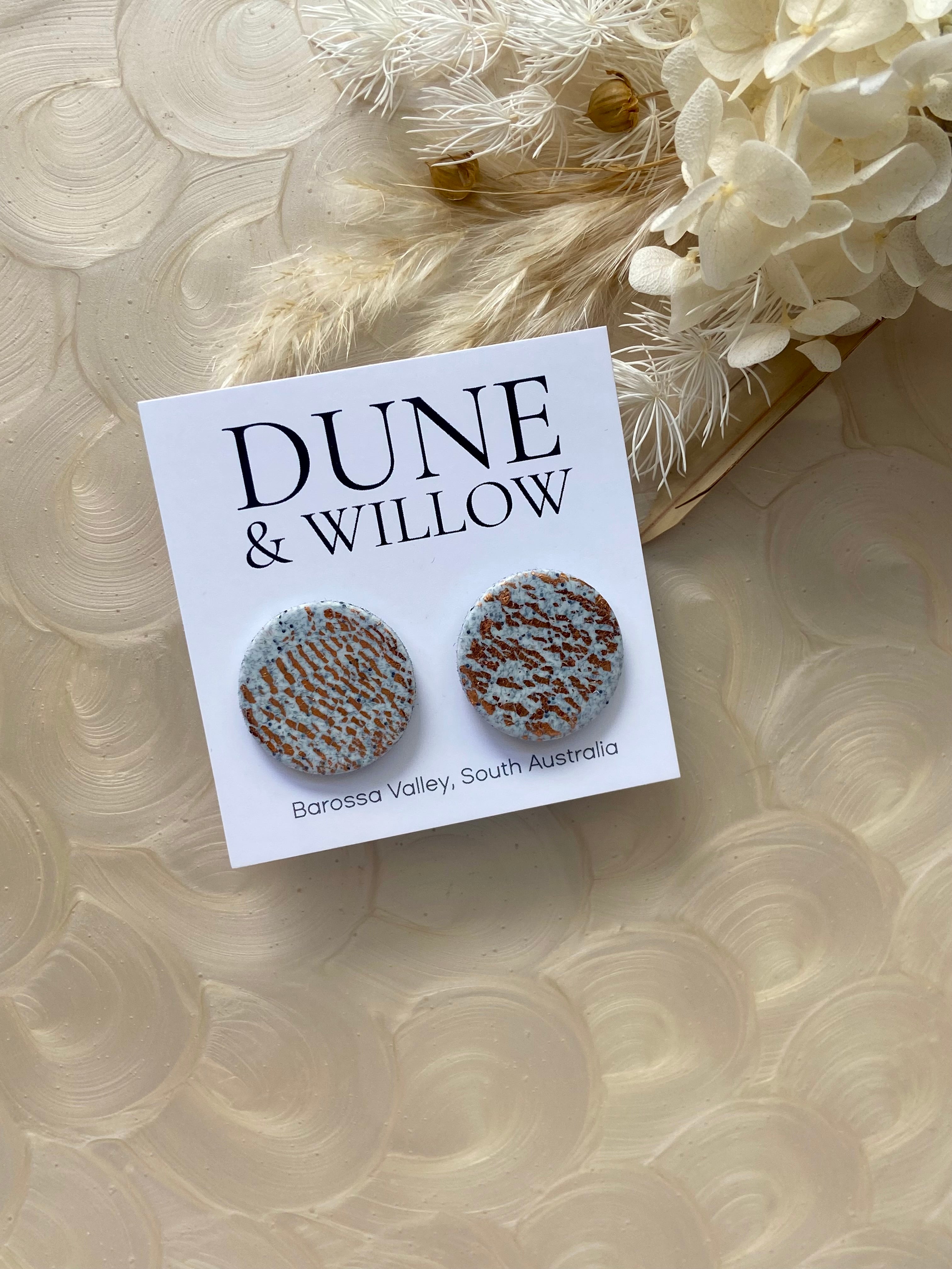 LARGE CALLIE STUDS stone | Handmade Polymer Clay Hypoallergenic Studs ...